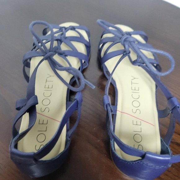 Sole Society | Shoes | Sole Society Size 75 Gillian Blue Leather ...